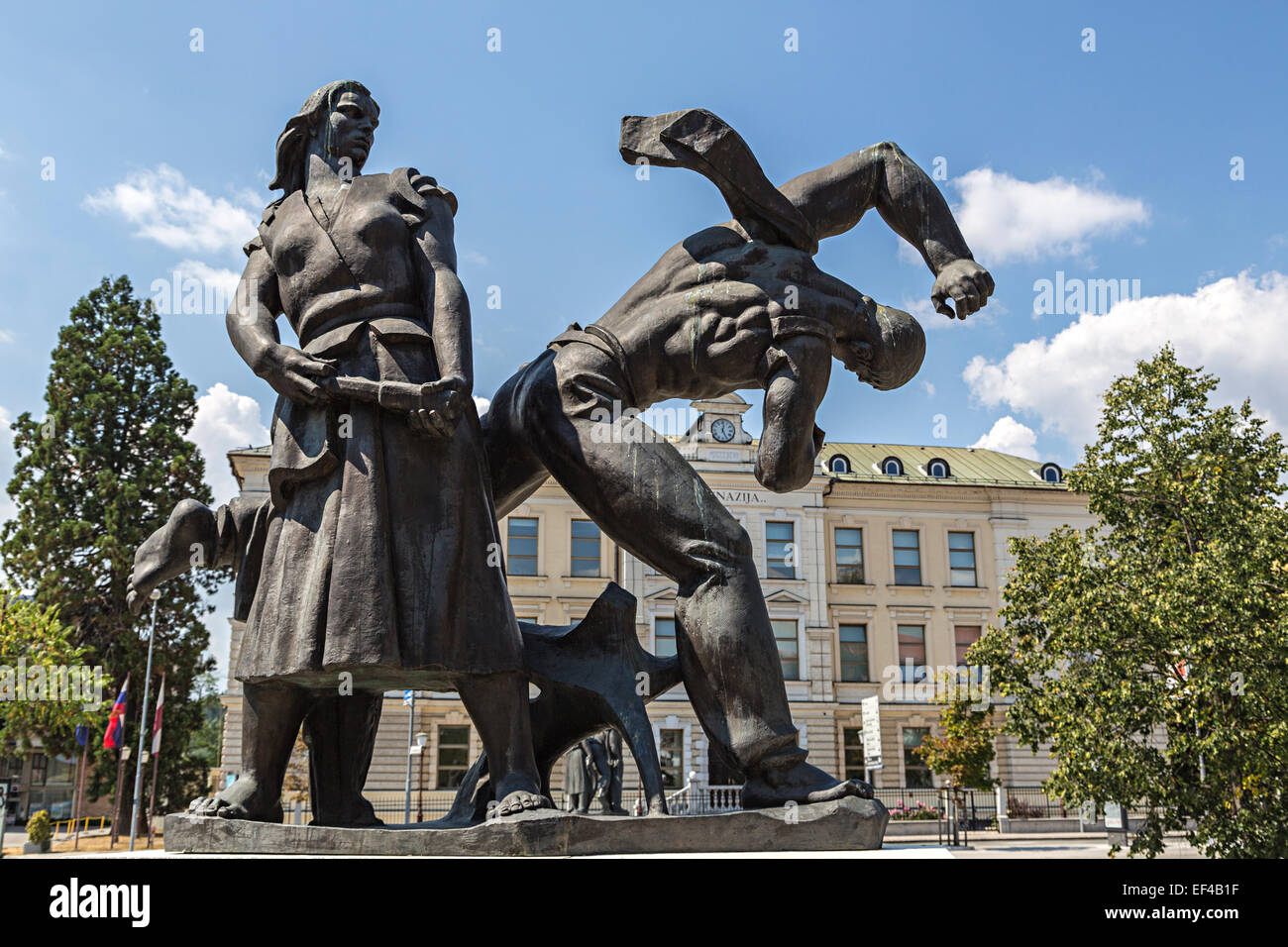 Soviet influence statues, Kranj, Slovenia Stock Photo - Alamy