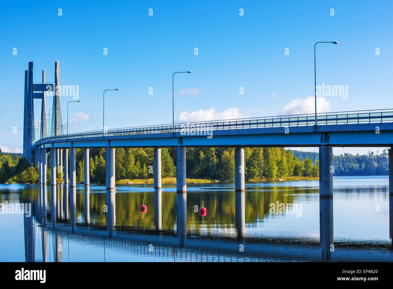 Modern bridge in Finland Stock Photo - Alamy