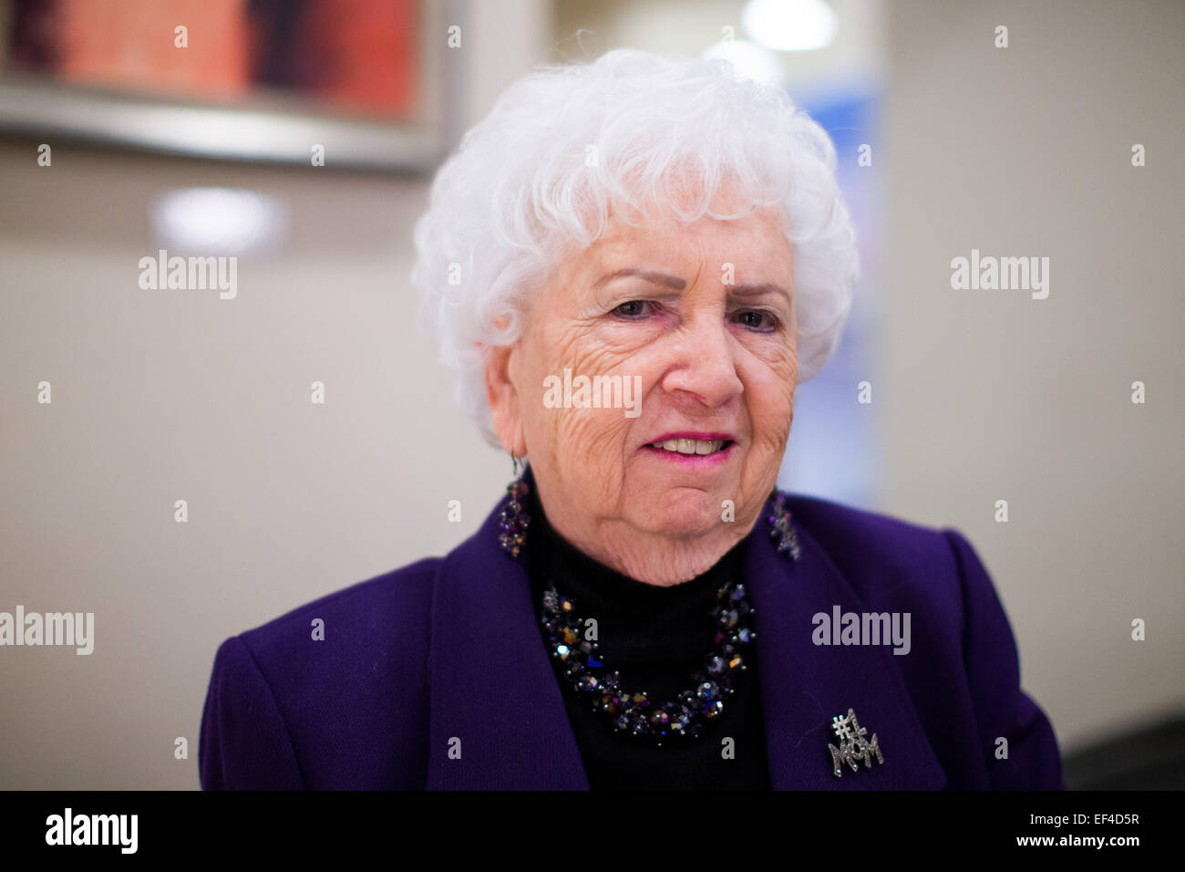 Krakow, Poland. 26th Jan, 2015. Survivor Miriam Ziegler from Canada ...