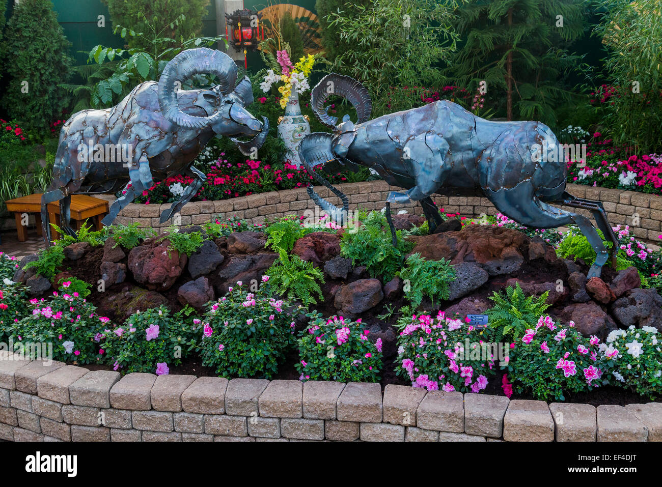 Display in the feature pavilion celebrates the Chinese New Year of the ...