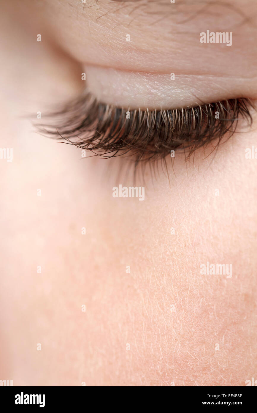 eyelash boy 8 years old close up Stock Photo - Alamy