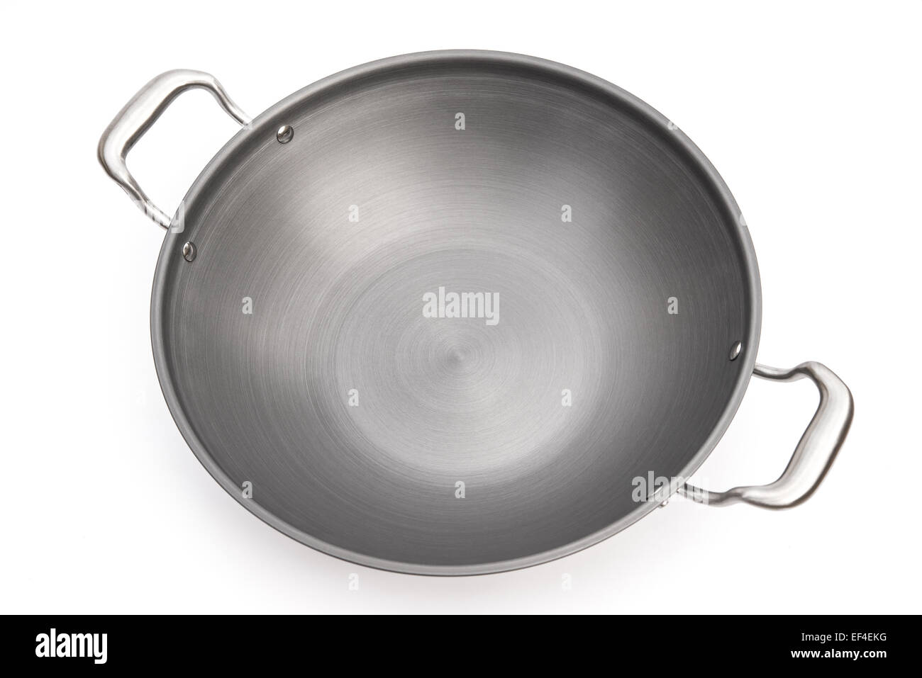 top view wok on white background Stock Photo - Alamy