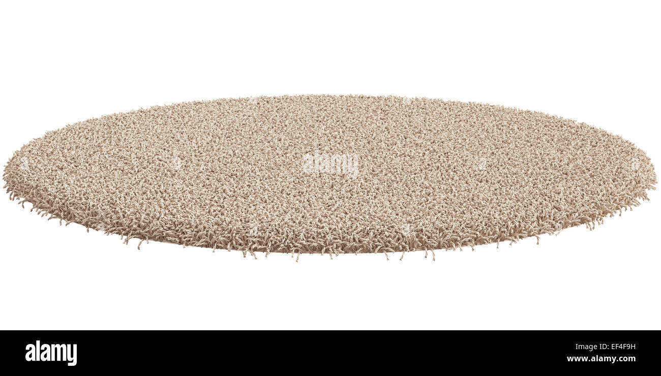 3d render of round carpet isolated on white background Stock Photo - Alamy