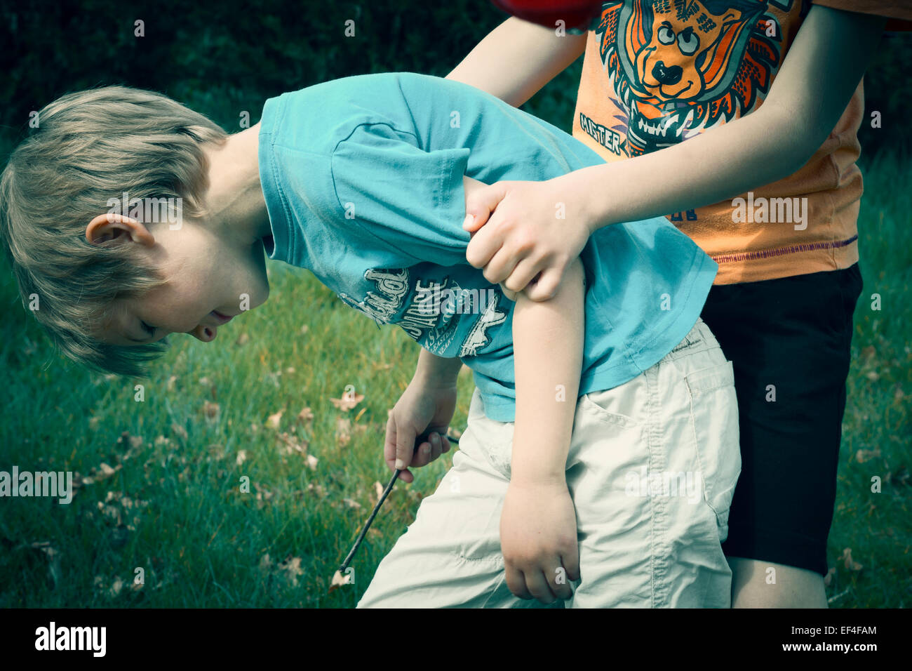 brothers playing outdoors Stock Photo - Alamy