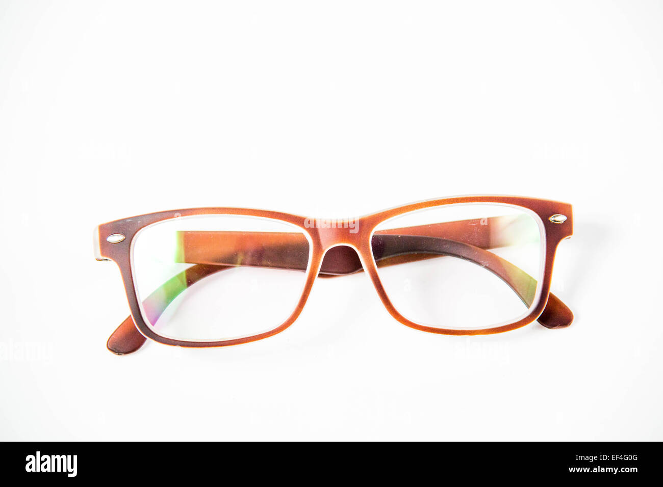 Eye glasses isolated on a white background Stock Photo - Alamy