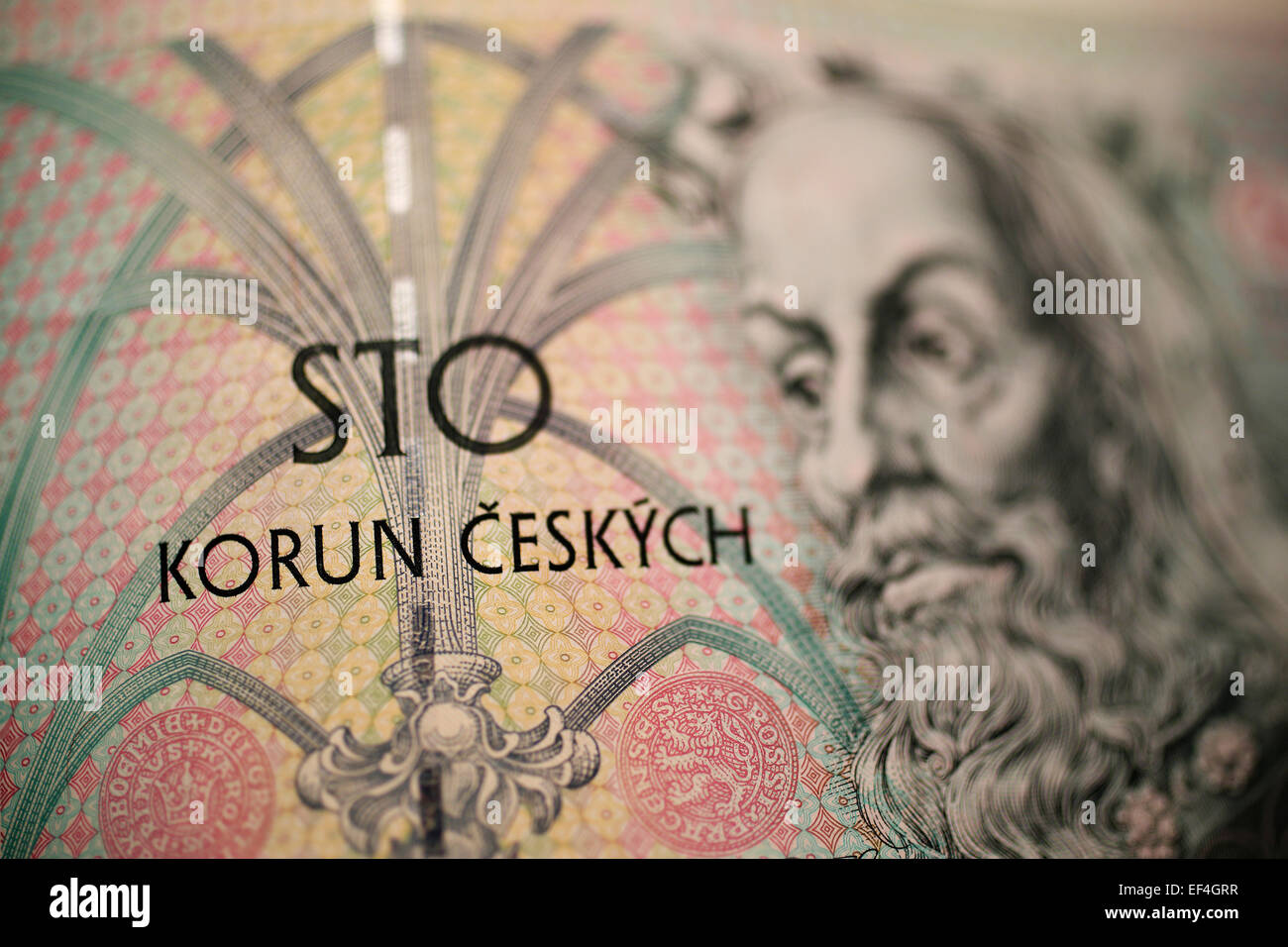 one hundred,100 Czech crowns, bank note, money Stock Photo - Alamy