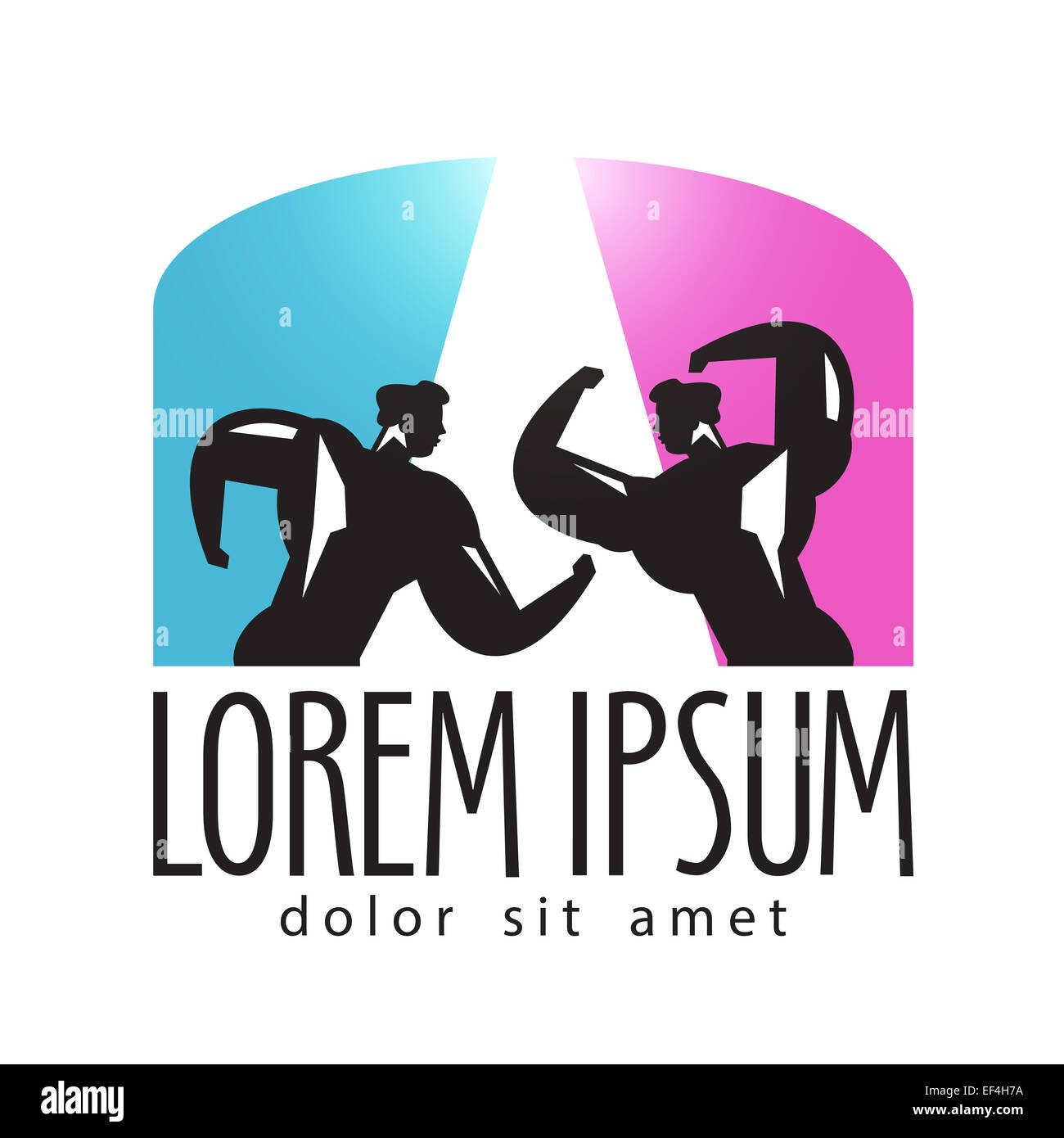 battle vector logo design template. Wrestling or fight icon Stock Photo ...