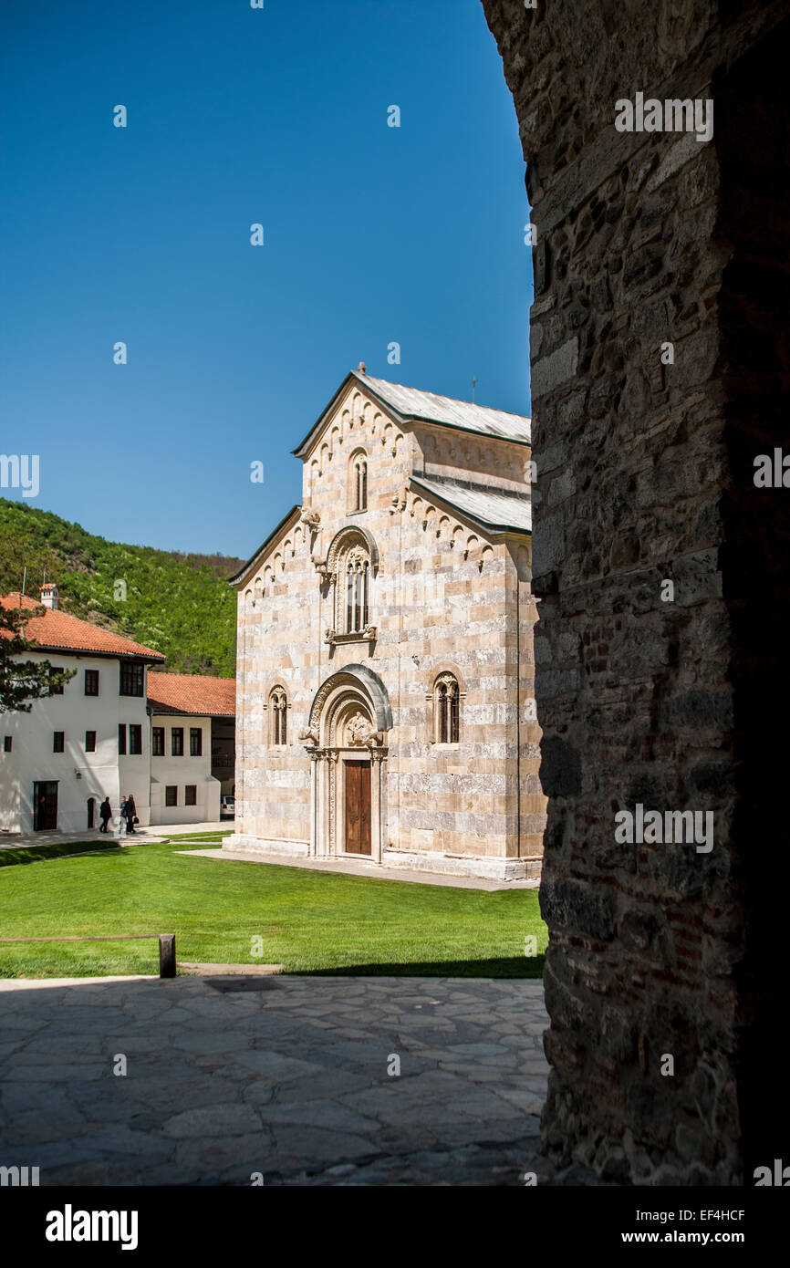 Exterior the church of the Dečani monastery, Kosovo. The Visoki Dečani ...