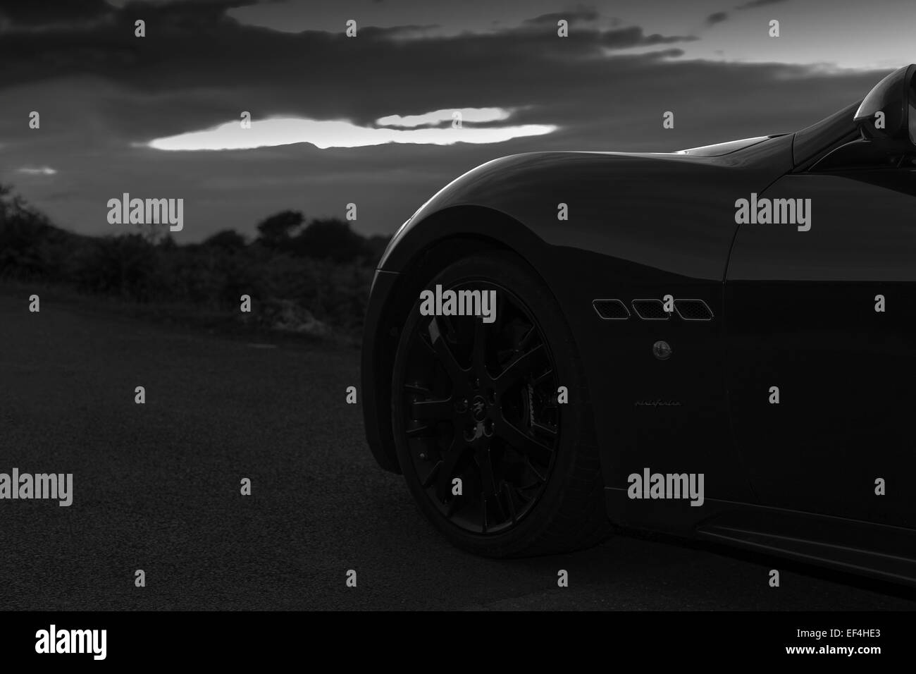 A Maserati GranTurismo at night Stock Photo - Alamy