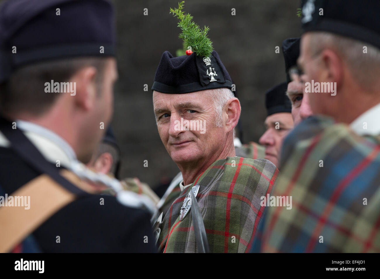Members of the Atholl Highlanders, Europe's only private army, lining ...