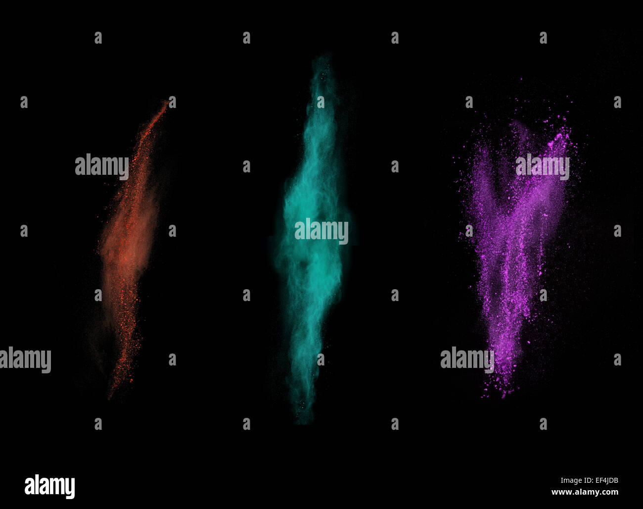 colorful powder splash on black background Stock Photo - Alamy