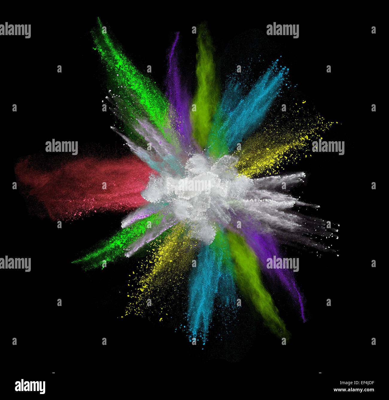 colorful powder splash on black background Stock Photo - Alamy