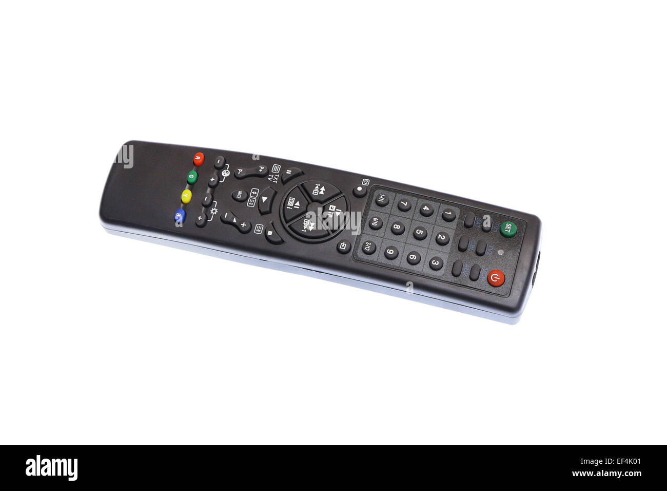 new universal remote control on white background Stock Photo - Alamy
