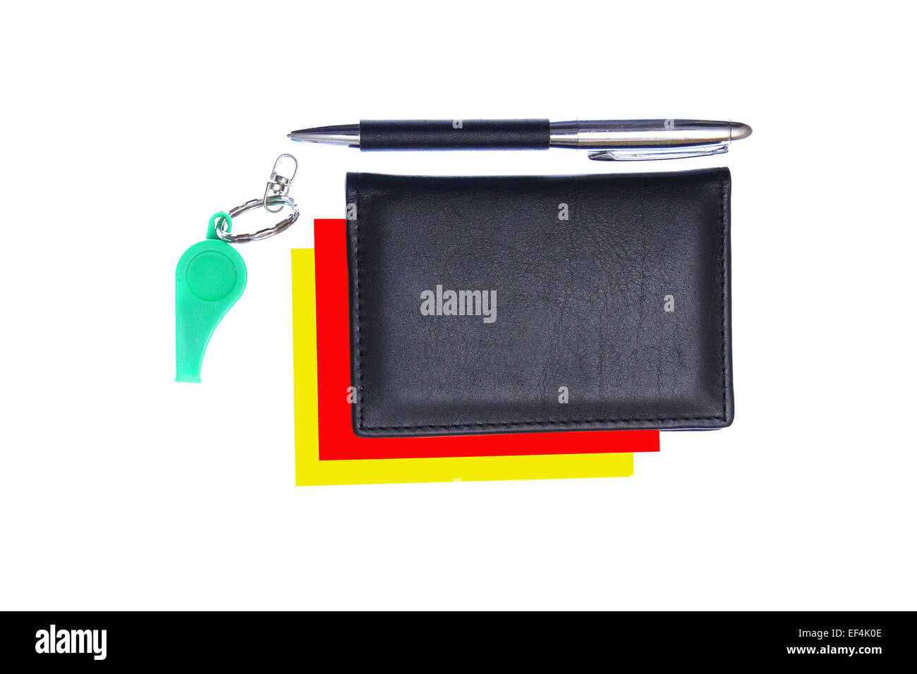 Whistle and red and yellow cards hi-res stock photography and images ...