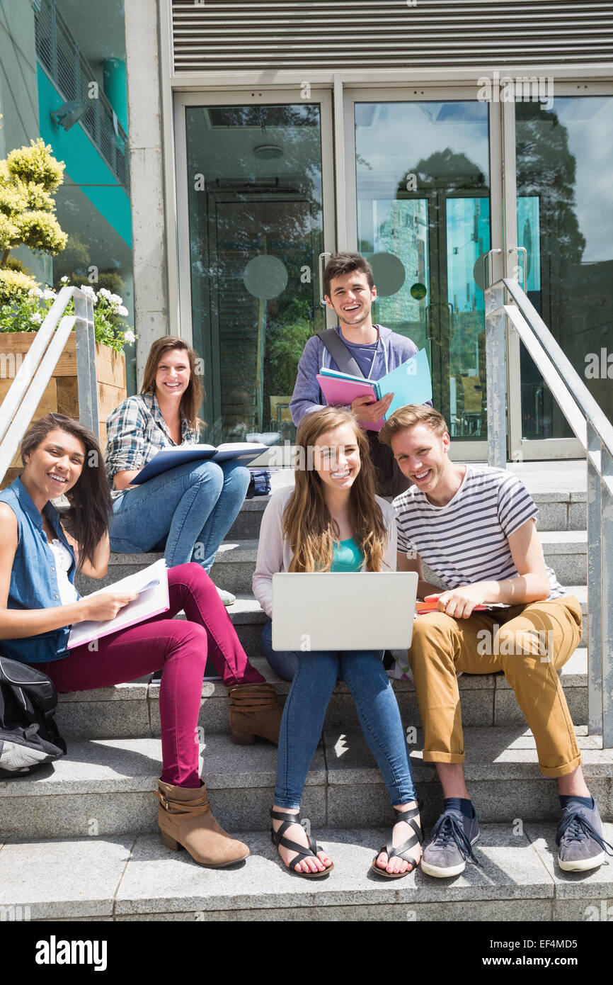 Studying on school steps hi-res stock photography and images - Alamy