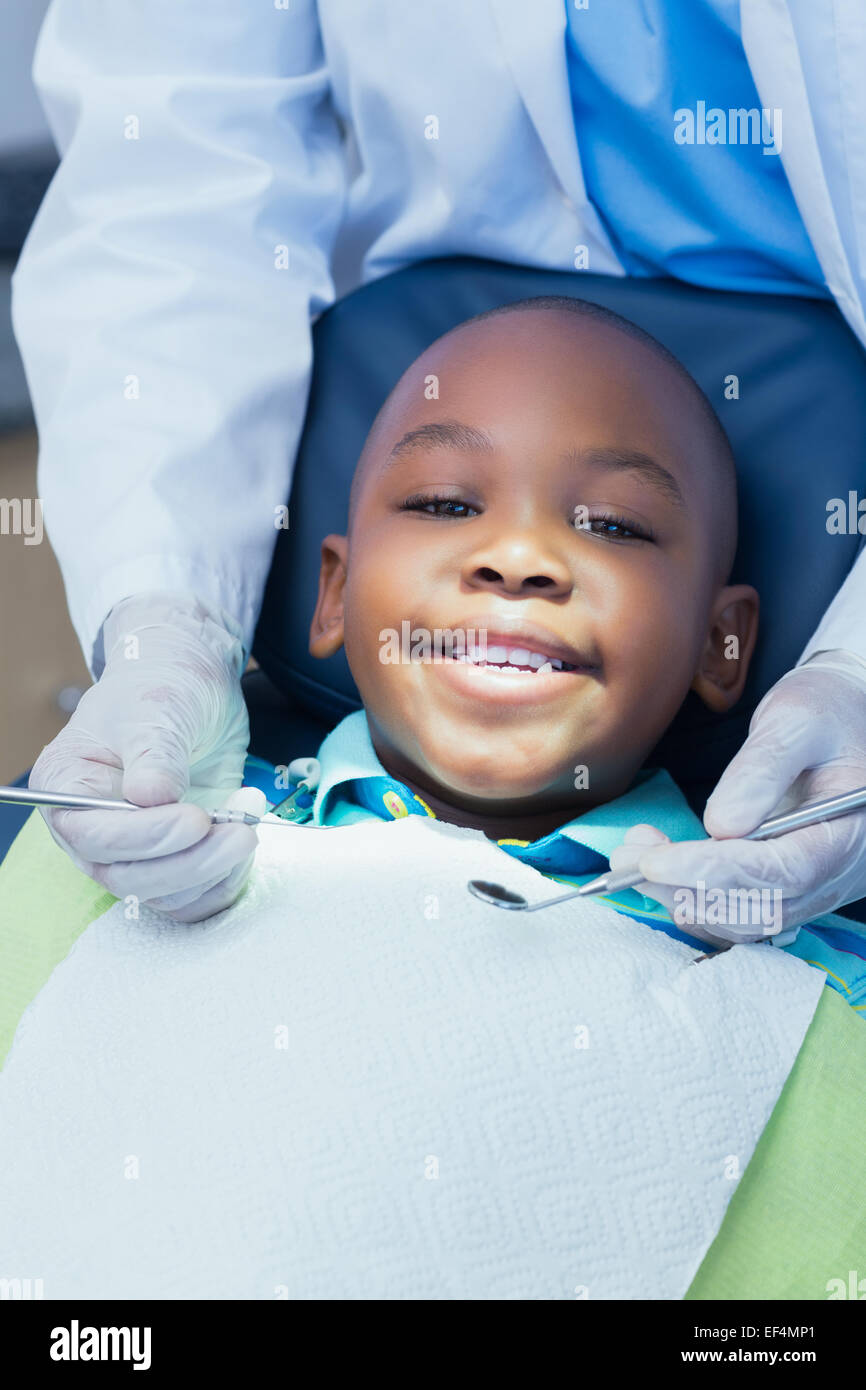 Boy having teeth checkup hi-res stock photography and images - Alamy