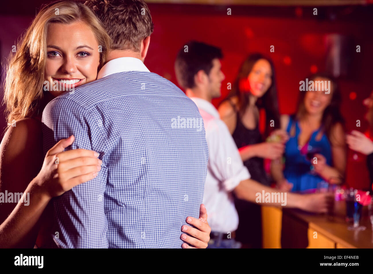 Cute couple slow dancing together Stock Photo - Alamy