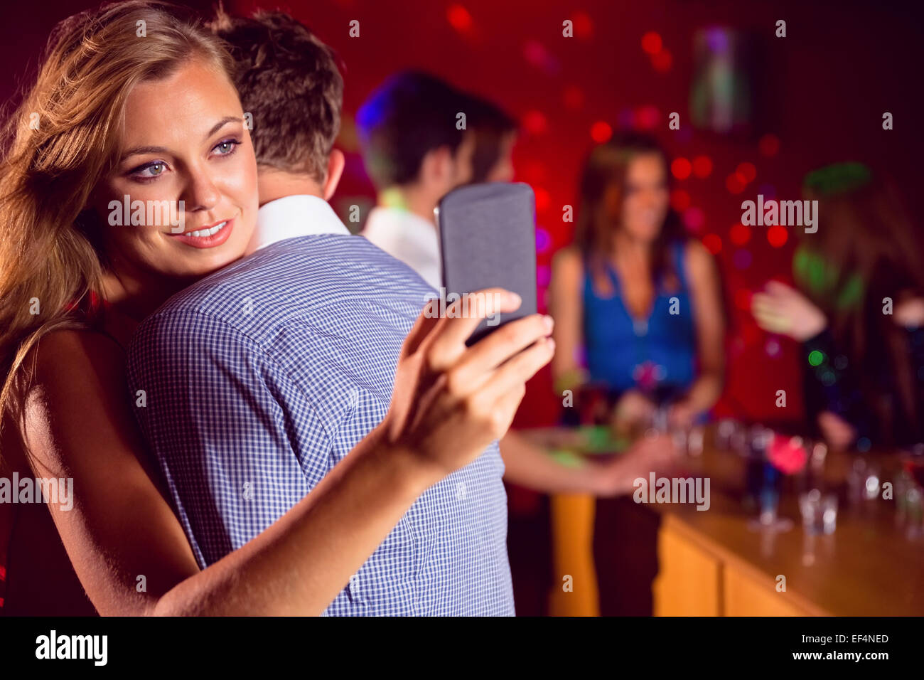Cute couple slow dancing together Stock Photo - Alamy