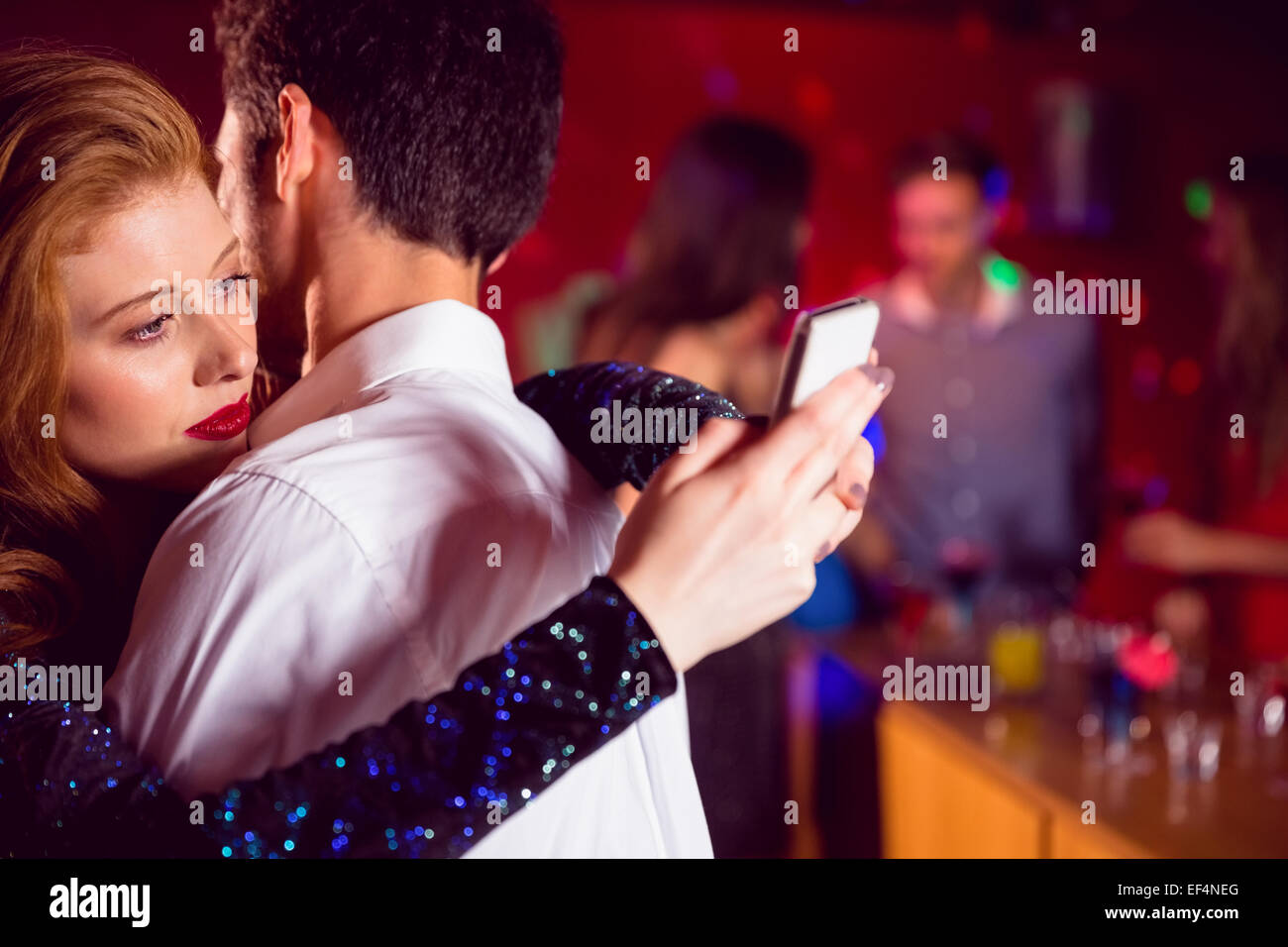 Cute couple slow dancing together Stock Photo - Alamy