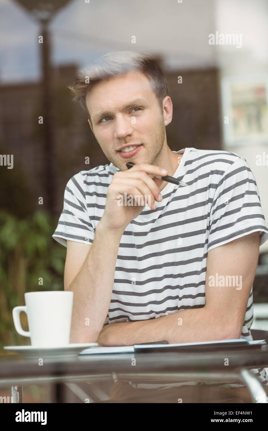 Male thinking student hi-res stock photography and images - Alamy