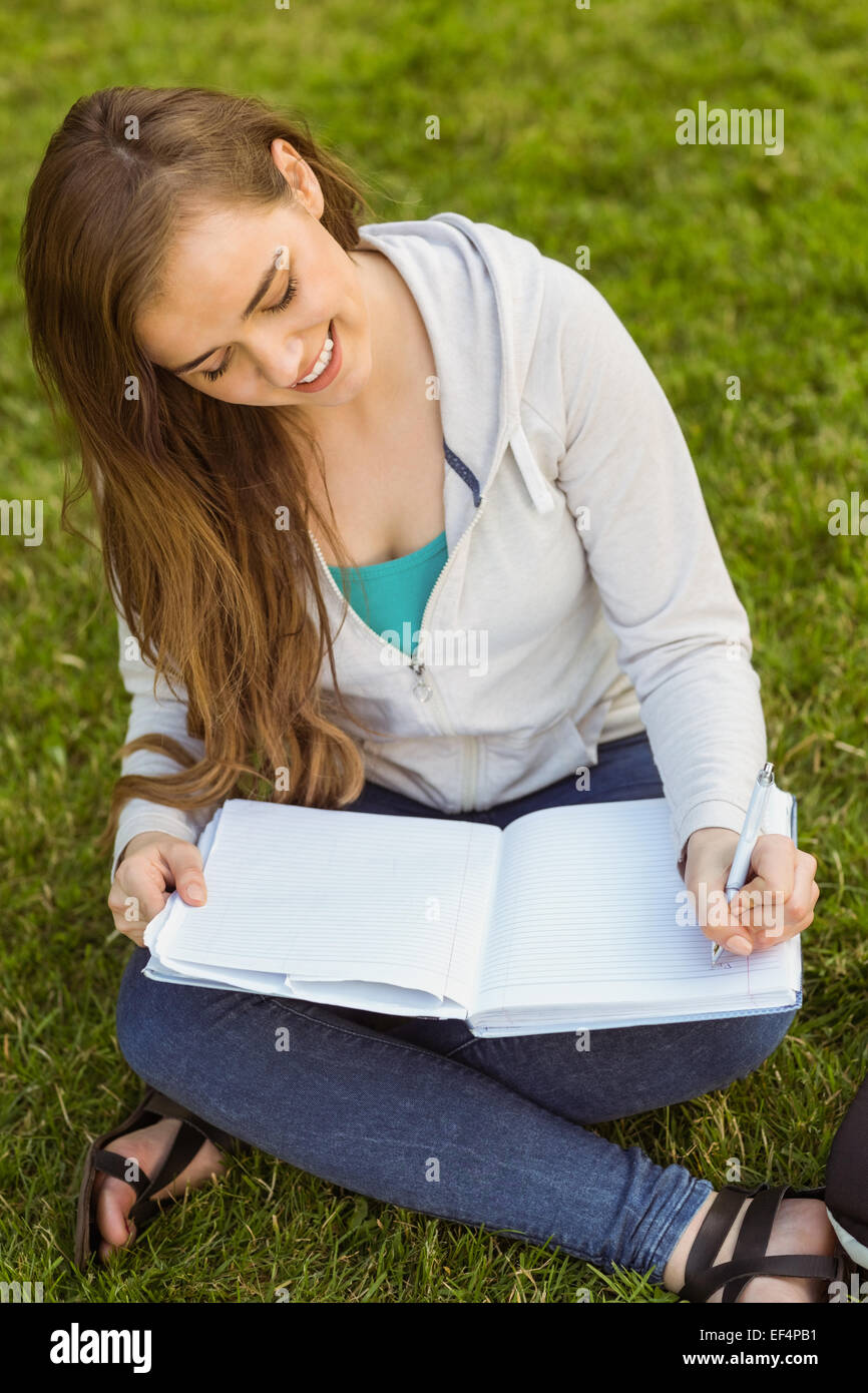 Sitting and writing hi-res stock photography and images - Alamy