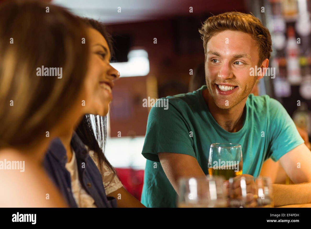 Woman drinking pint beer pub hi-res stock photography and images - Alamy