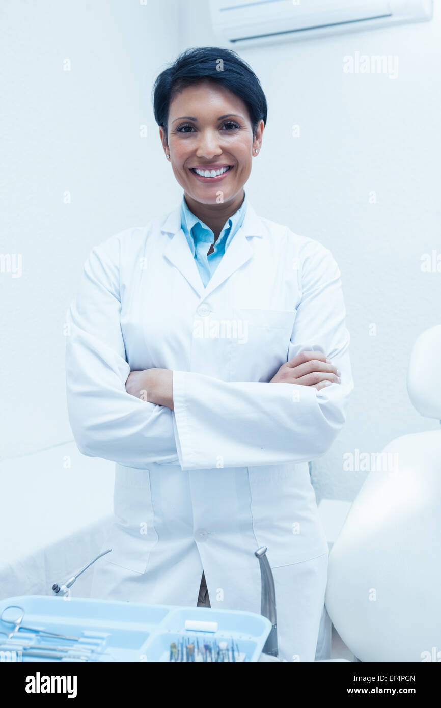 Portrait of smiling female dentist Stock Photo - Alamy
