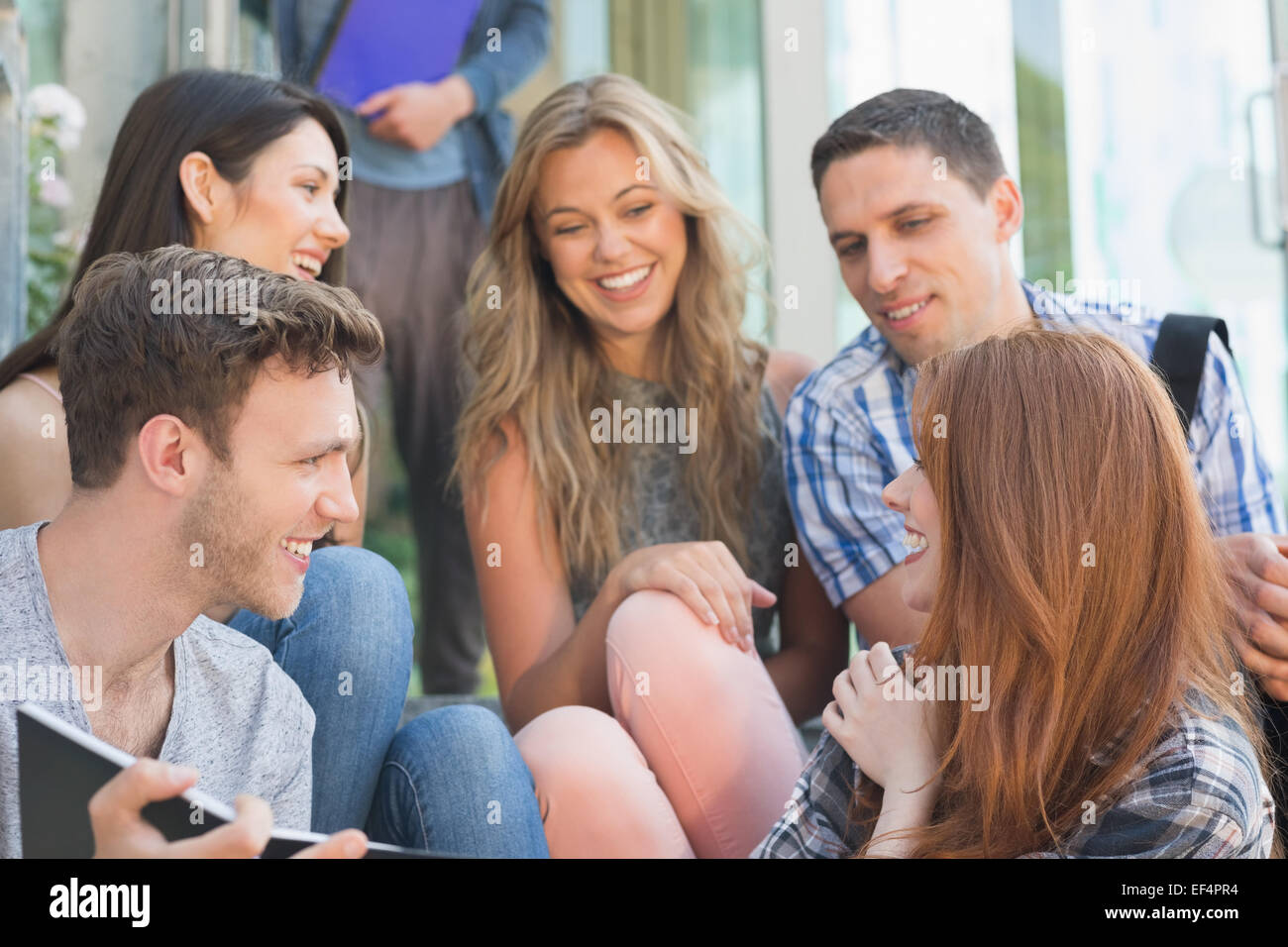 Campus students university book hi-res stock photography and images - Alamy