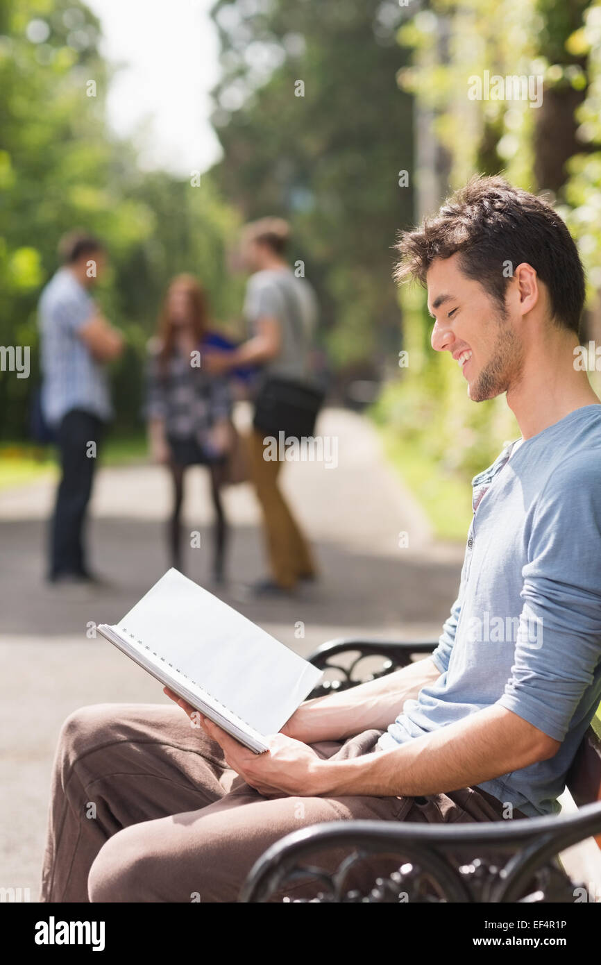 Handsome college student on campus hi-res stock photography and images ...