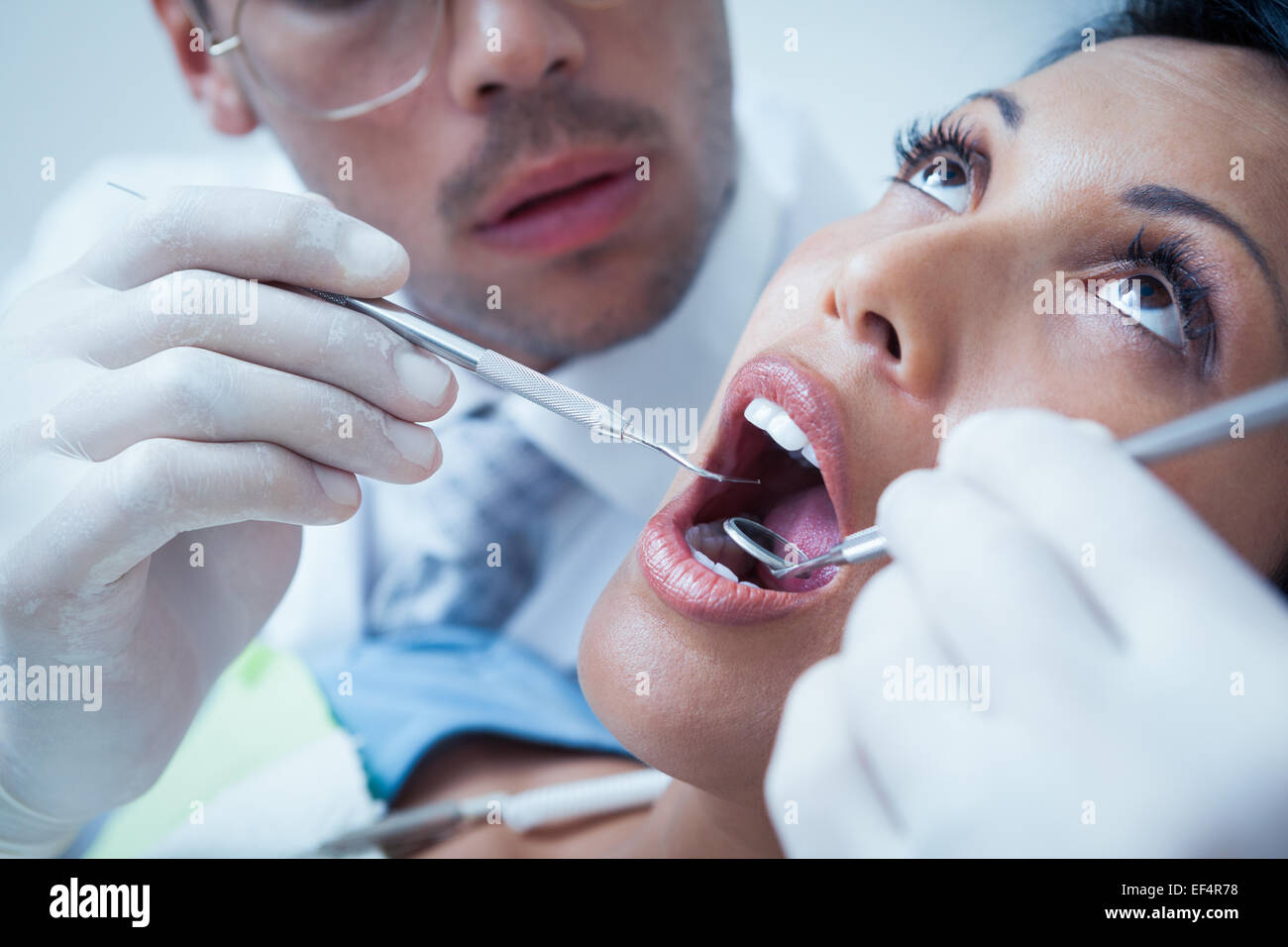 Close up young woman dentist hi-res stock photography and images - Alamy