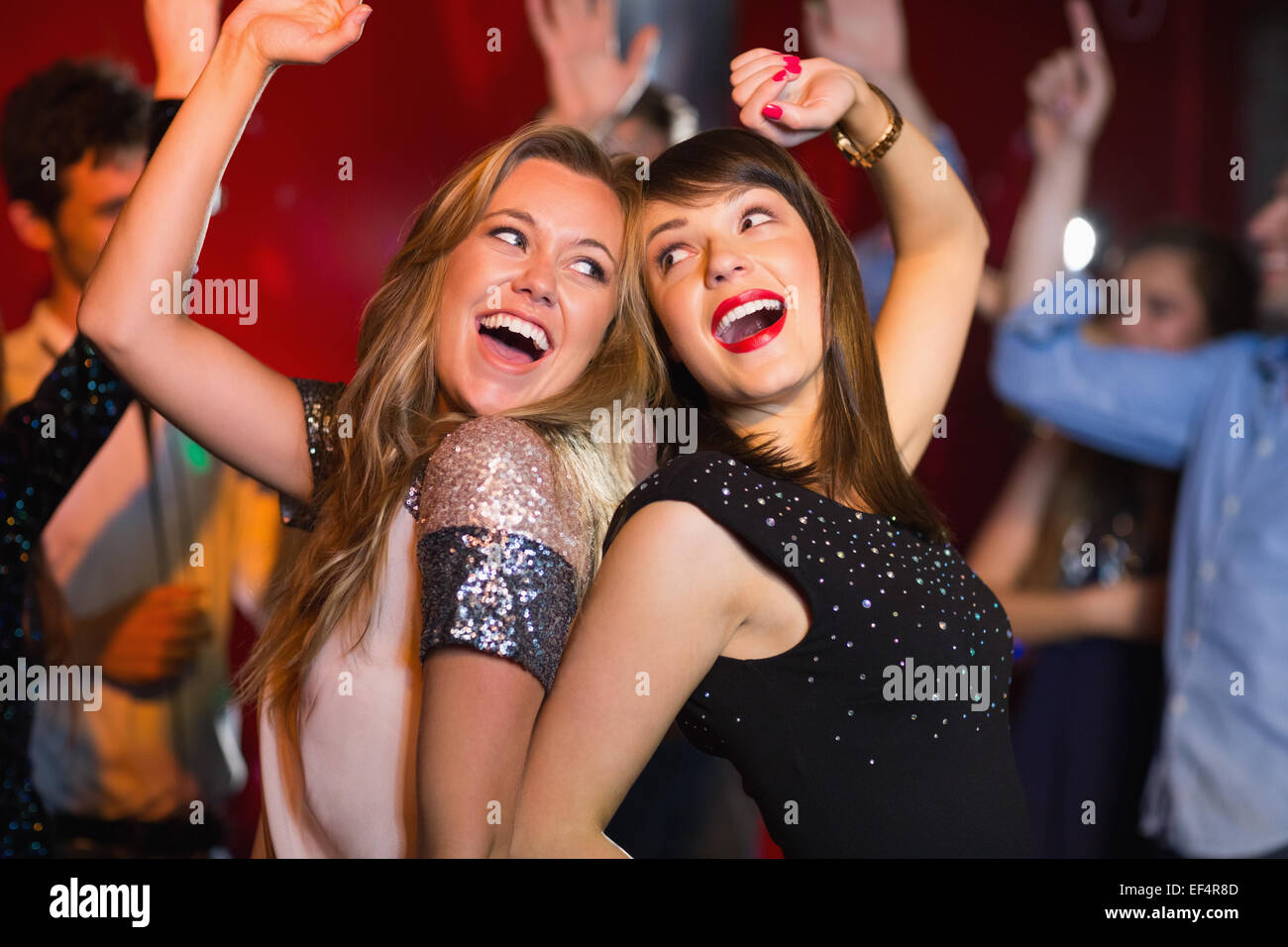 Happy friends having fun together Stock Photo - Alamy