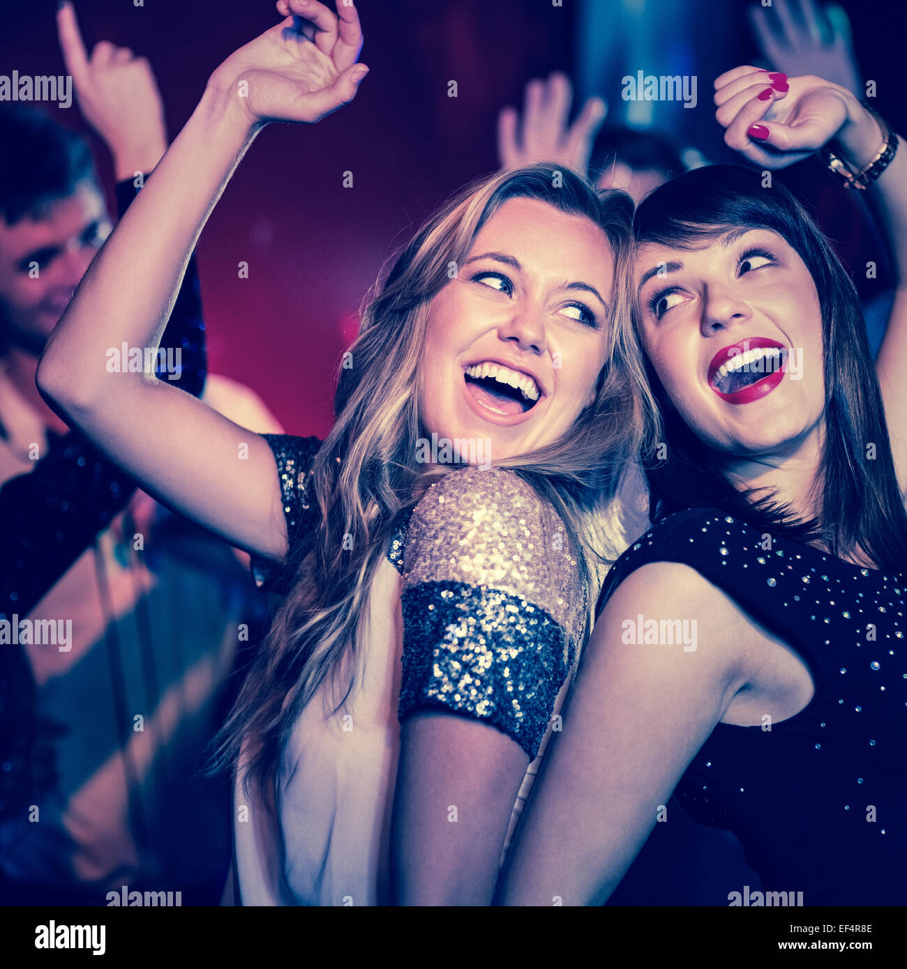Happy friends having fun together Stock Photo - Alamy