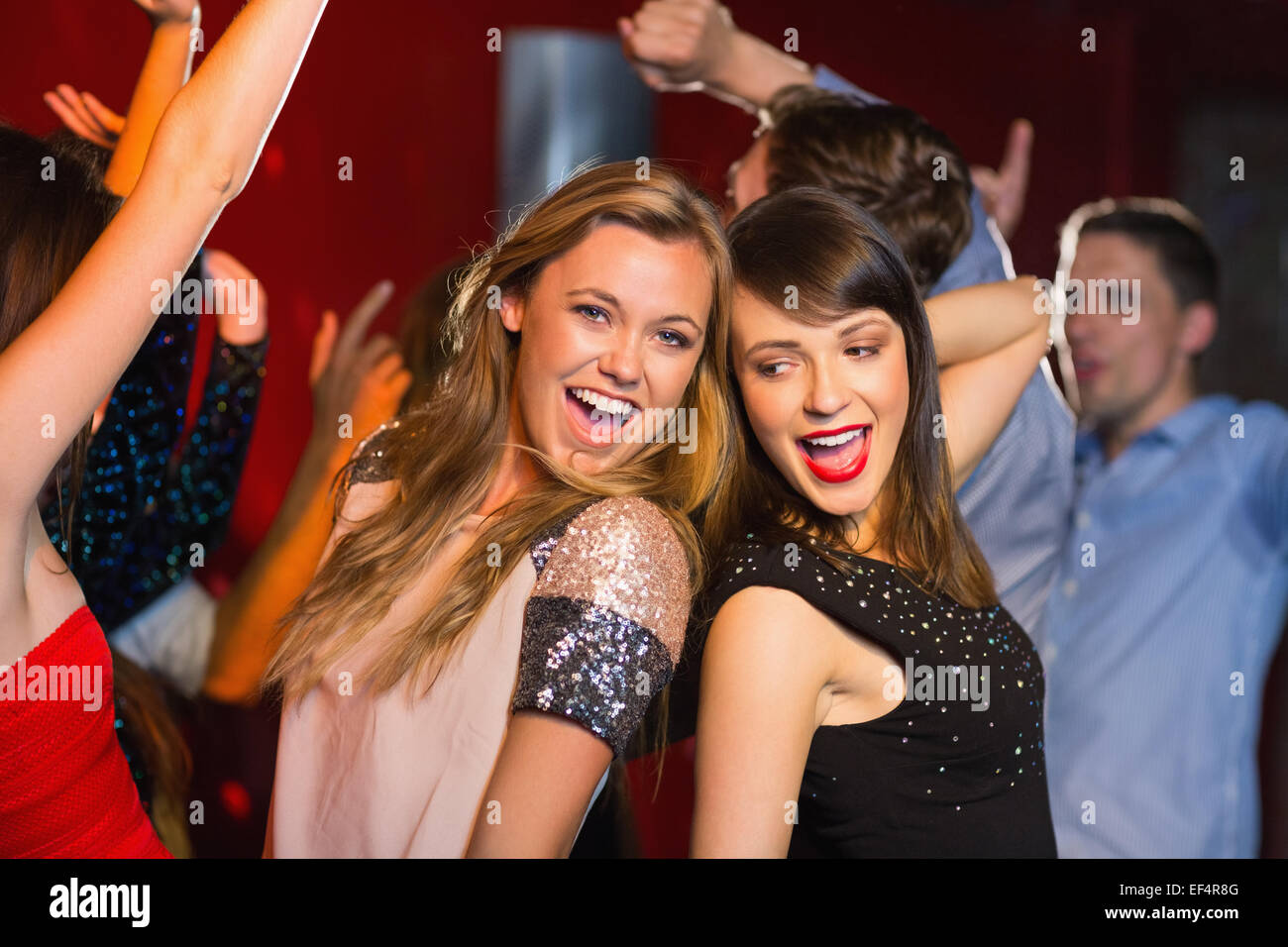 Happy friends having fun together Stock Photo - Alamy