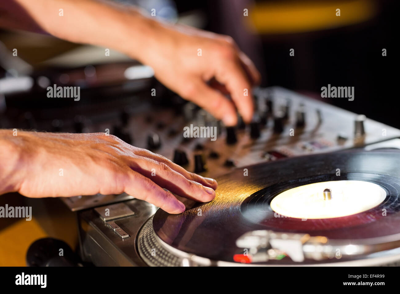Dj mixing decks hi-res stock photography and images - Alamy