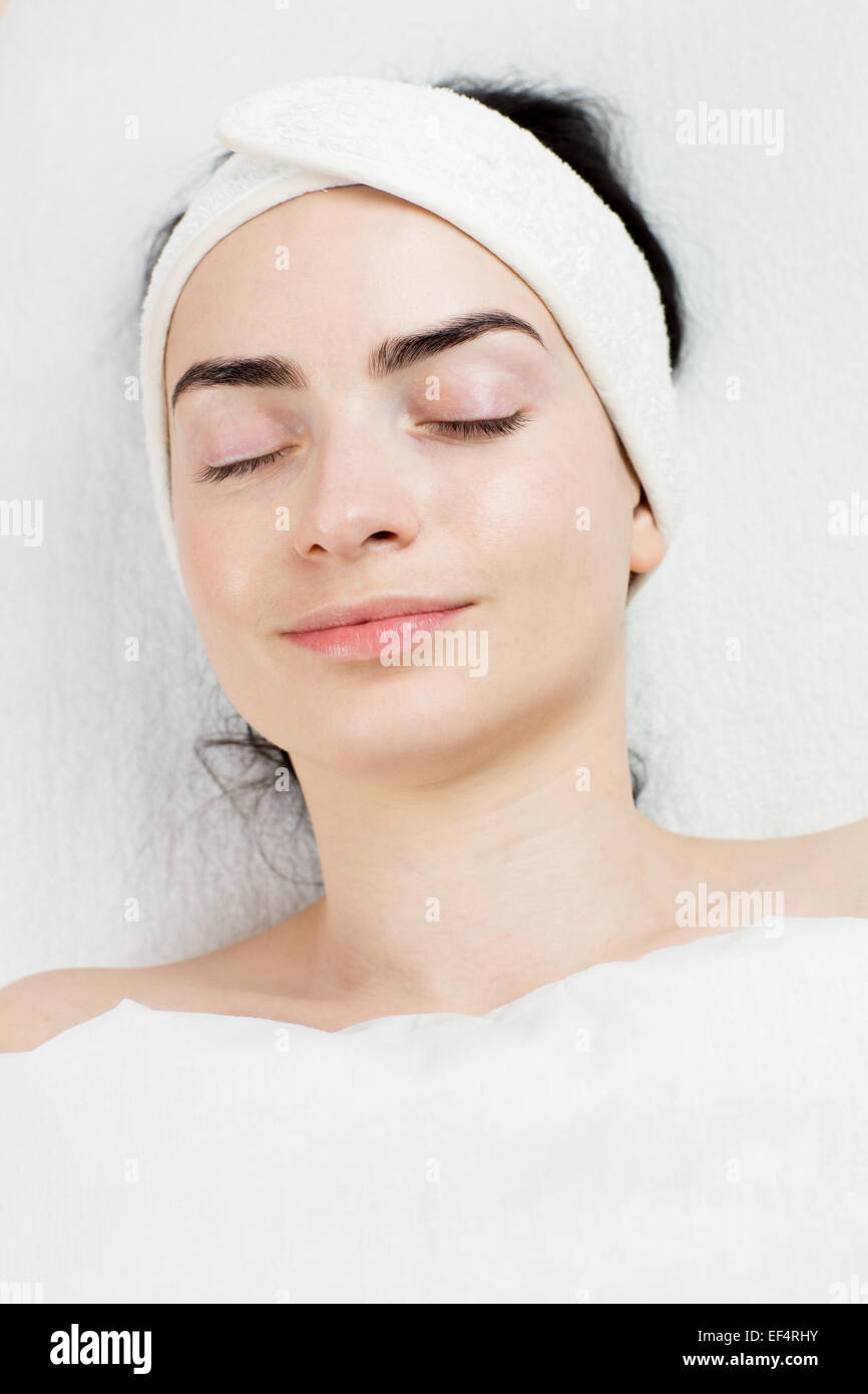 Woman satisfied face hi-res stock photography and images - Alamy