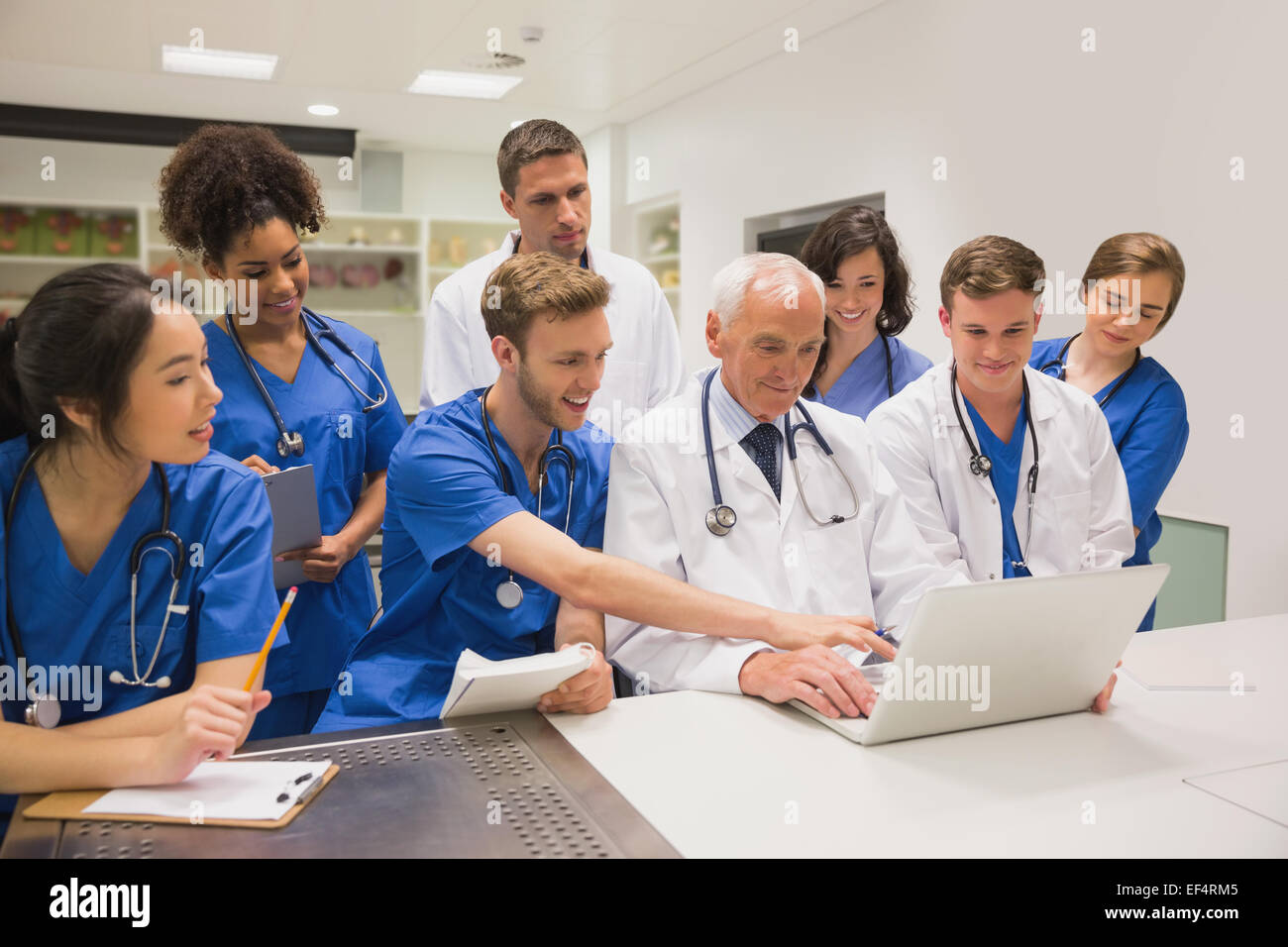 Professor student laptop hi-res stock photography and images - Alamy