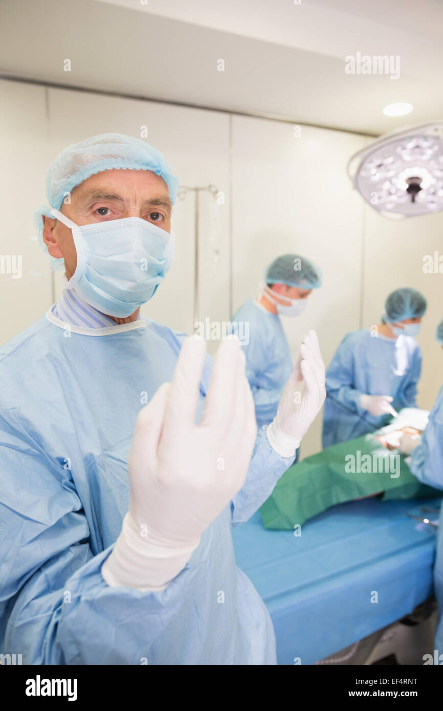 Medical students practicing surgery on model Stock Photo - Alamy