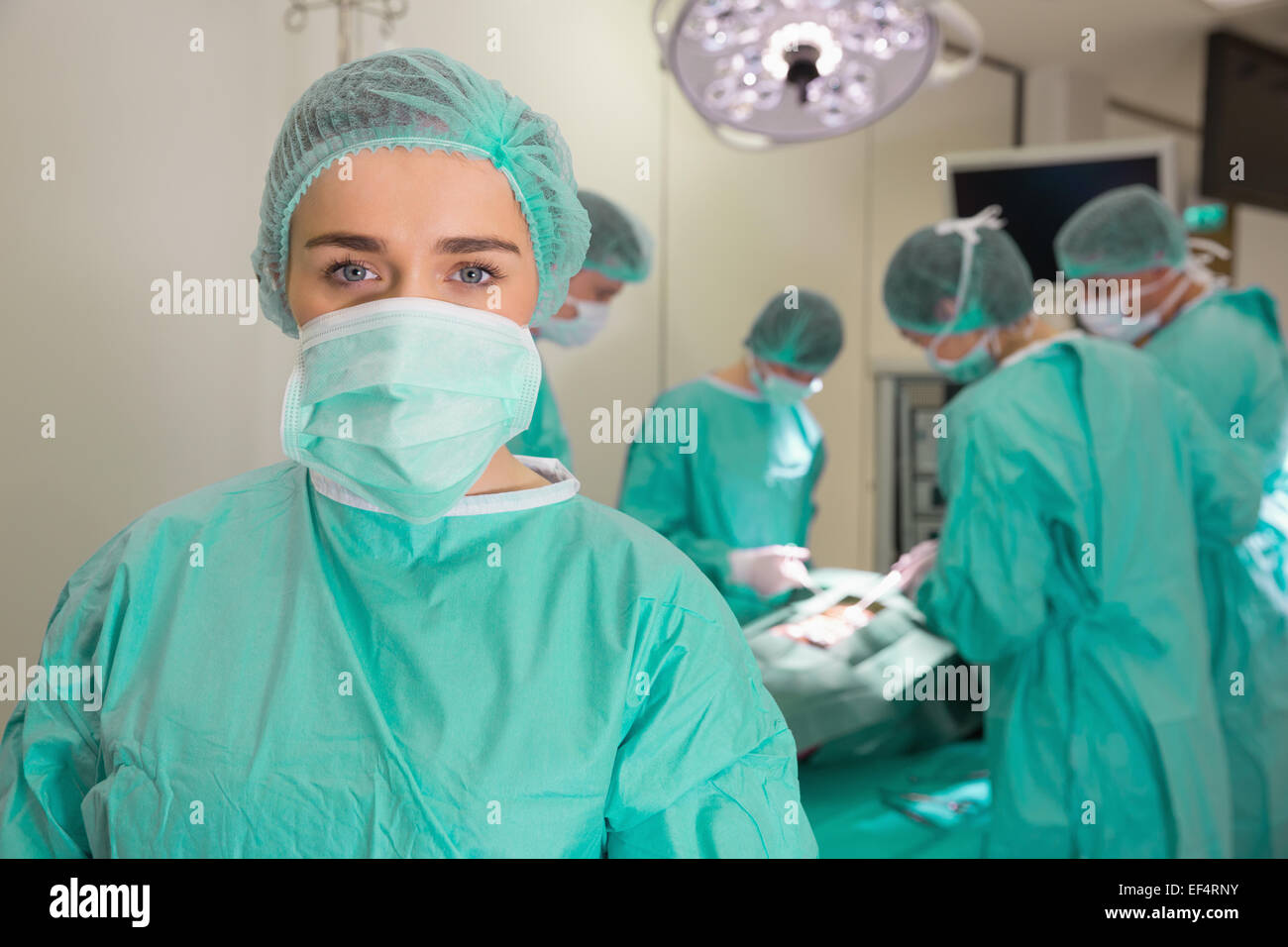 Medical students practicing surgery on model Stock Photo - Alamy