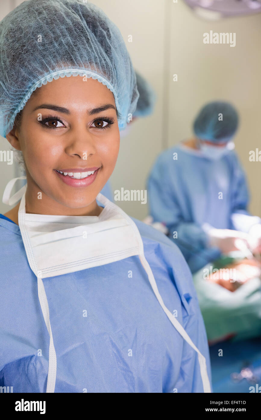 Medical student in surgical gear Stock Photo - Alamy