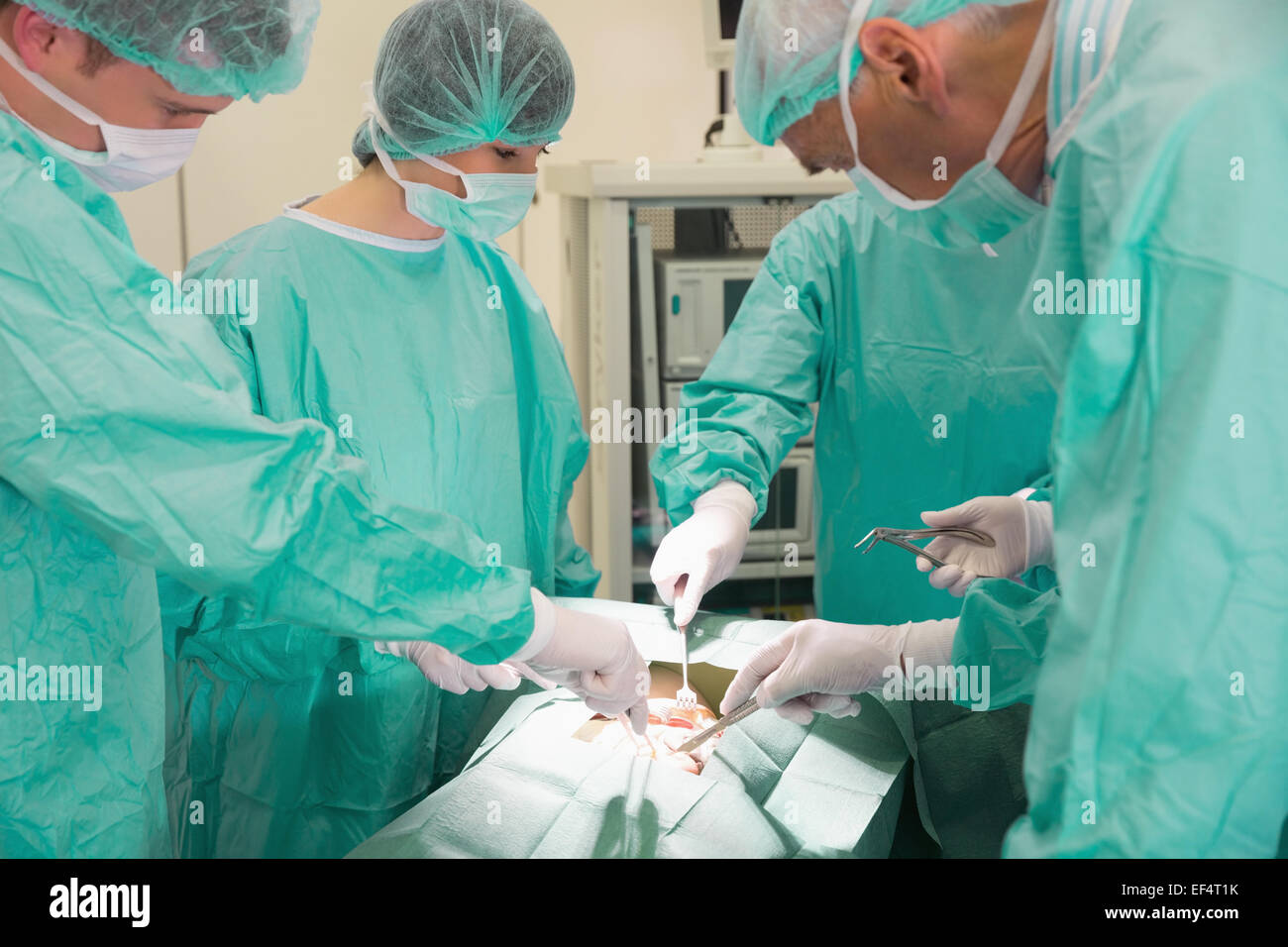 Medical students practicing surgery on model Stock Photo - Alamy