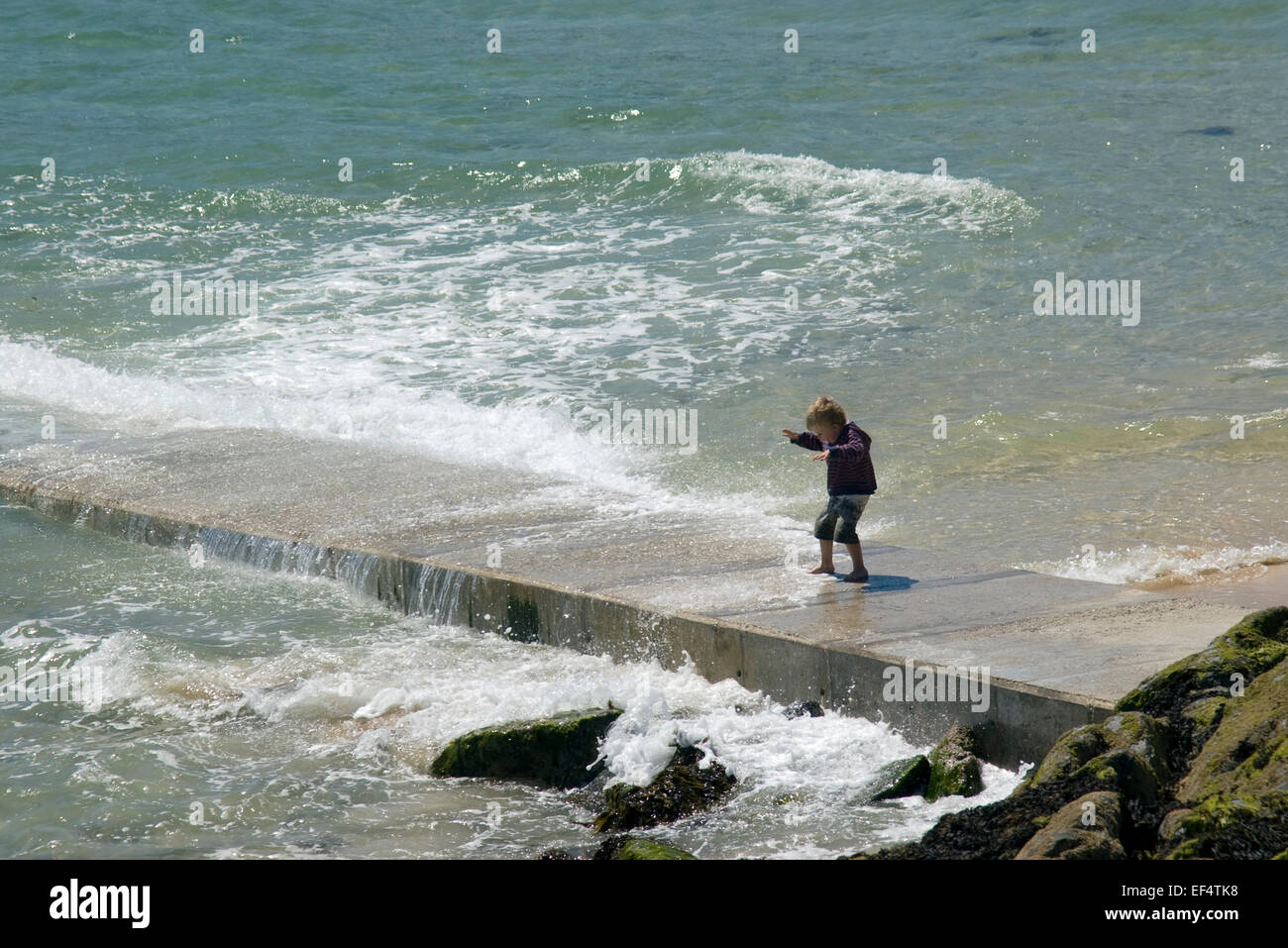 Enjoying the waves Stock Photo - Alamy