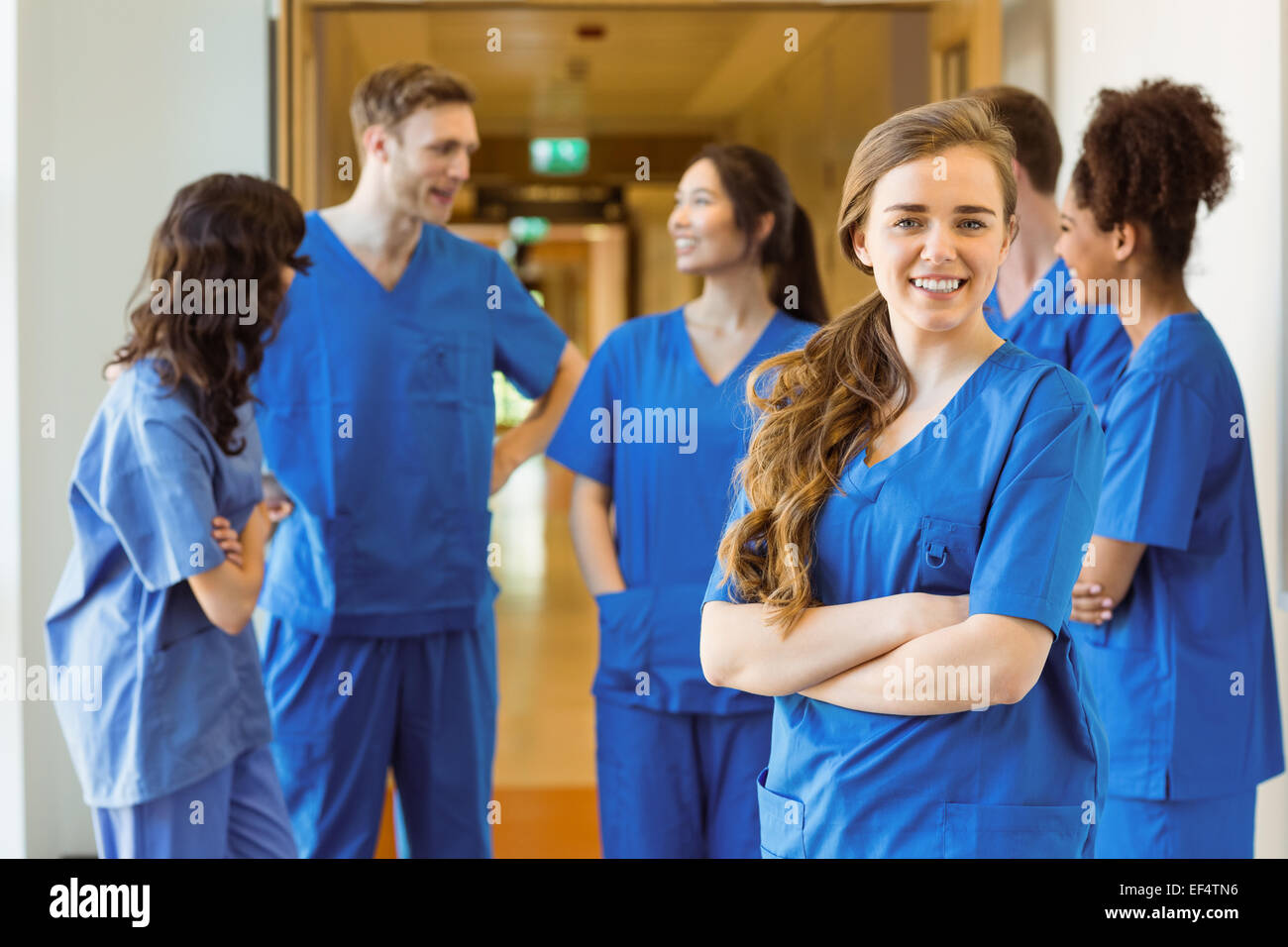 Medical student smiling at the camera Stock Photo - Alamy