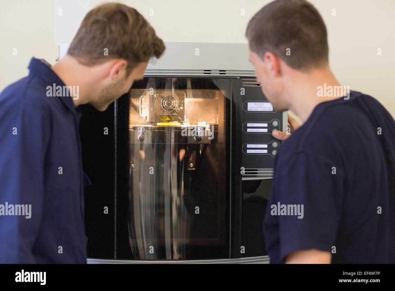 Engineering students using 3d printer Stock Photo - Alamy