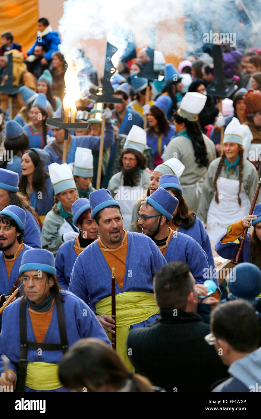 Participants dressed in traditional costume in Epiphany Three Kings ...