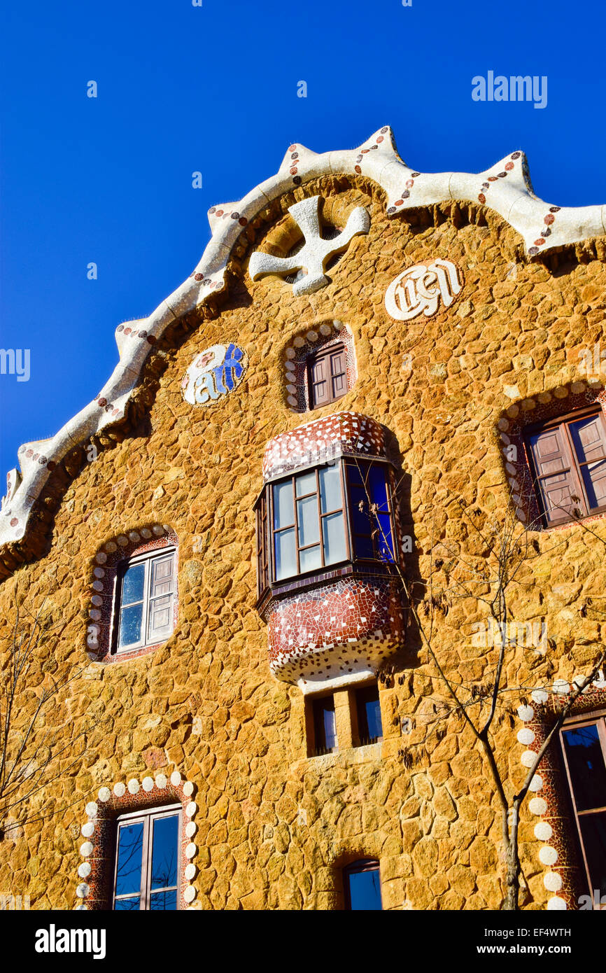 Park guell casa del guarda hi-res stock photography and images - Alamy