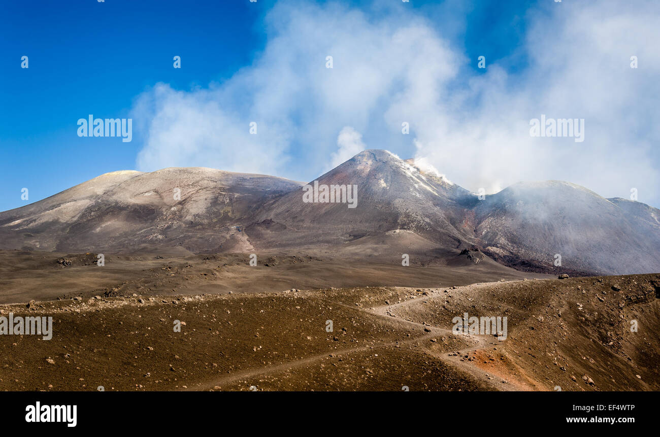 Mount Enta volcano peaks Stock Photo - Alamy