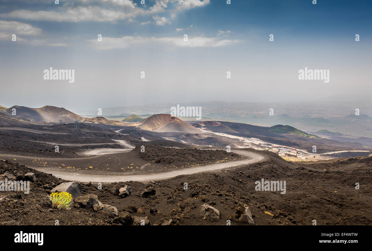 Etna volcano landscape Stock Photo - Alamy