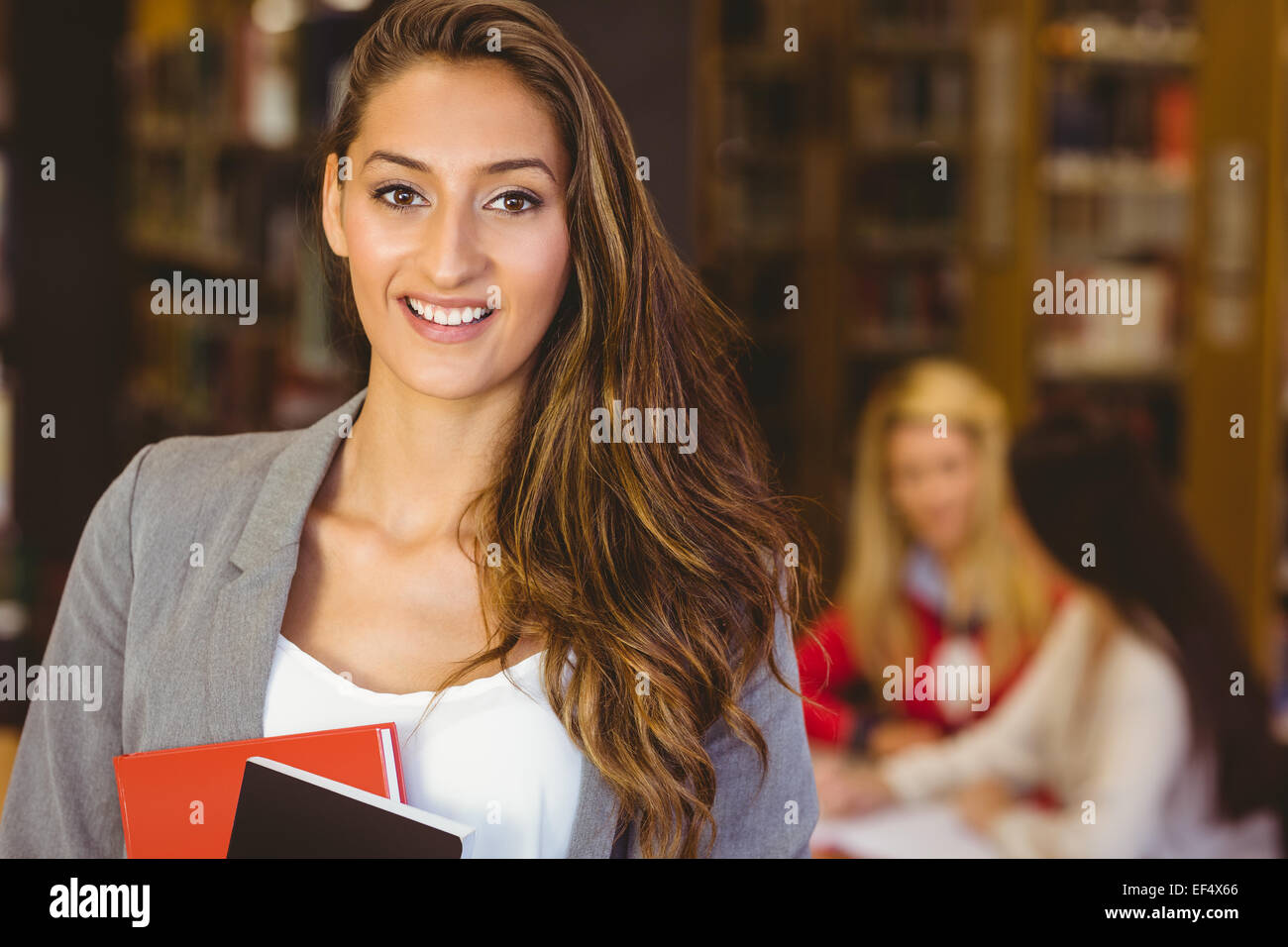 Pretty brunette college student hi-res stock photography and images - Alamy