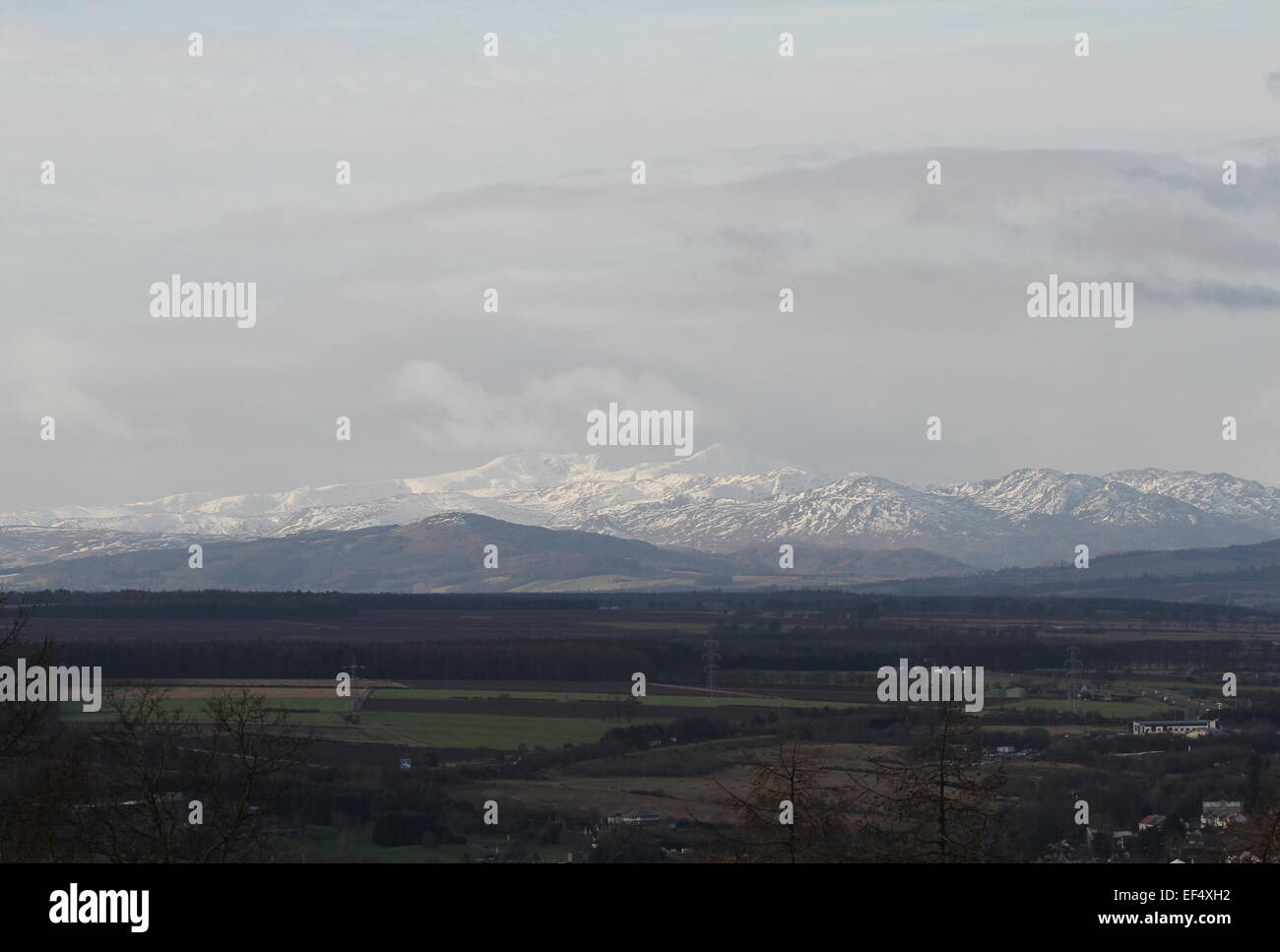 Snow capped mountains near Perth Scotland January 2015 Stock Photo - Alamy