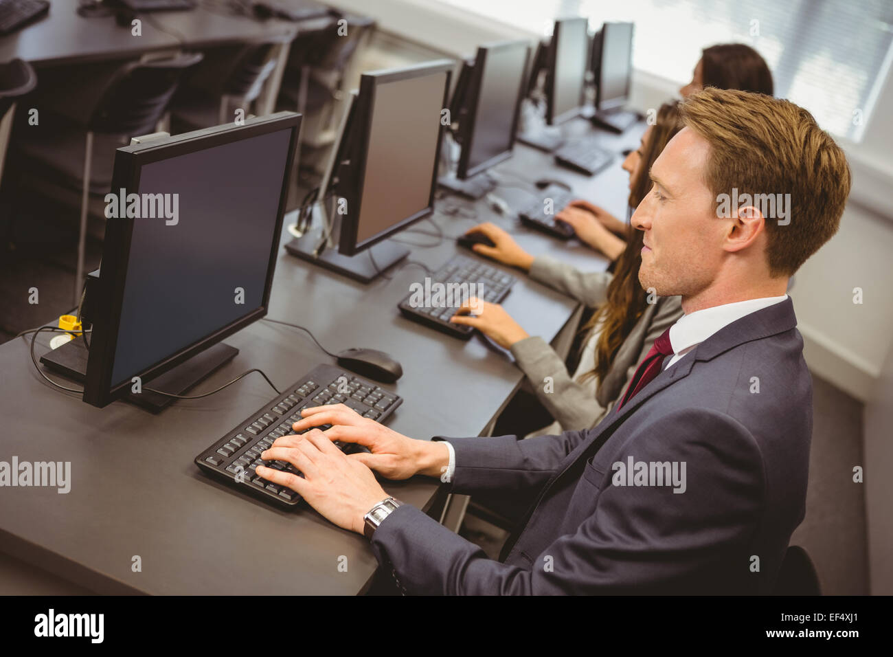 Working in computer hi-res stock photography and images - Alamy